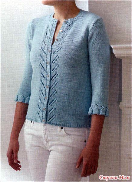 Жакет Bell Edged спицами ВЯЗАНАЯ МОДА ДЛЯ НЕМОДЕЛЬНЫХ ДАМ Страна