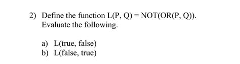 Solved 2 Compute The True Or False Value Of The Following