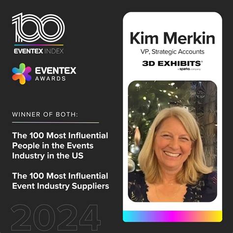 Congratulations To Kim Merkin Vp Of Strategic Accounts At 3d Exhibits