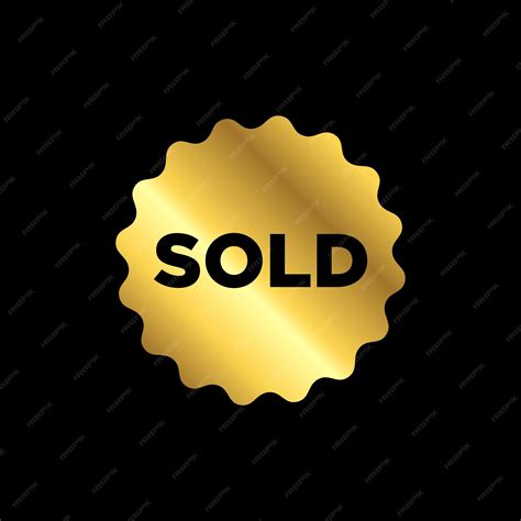 Premium Vector Gold Color Sold Sticker Sold Sign Sold Banner Vector