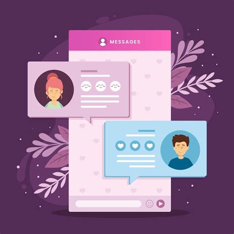 Free Vector Dating App Chat Interface Design