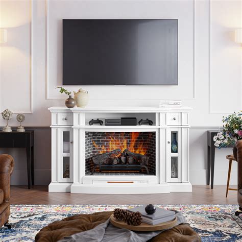 Real Flame Marlowe Electric Fireplace And Entertainment Center In Black