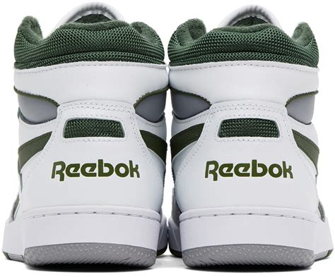 Reebok Classics White And Green Bb 4000 Ii Mid Sneakers Reebok Classics