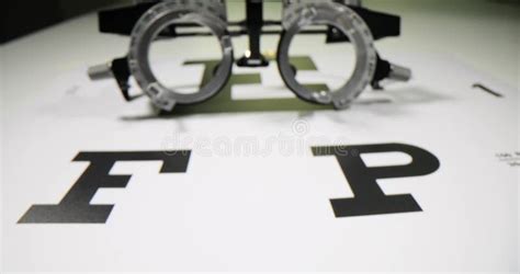 Trial Frame Test For Eye Chart And Glasses Stock Video Video Of Lens