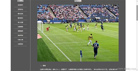 72 Web前端网页制作 足球体育主题网页设计实例 大学生期末大作业 Htmlcssjs足球网页设计html代码 Csdn博客