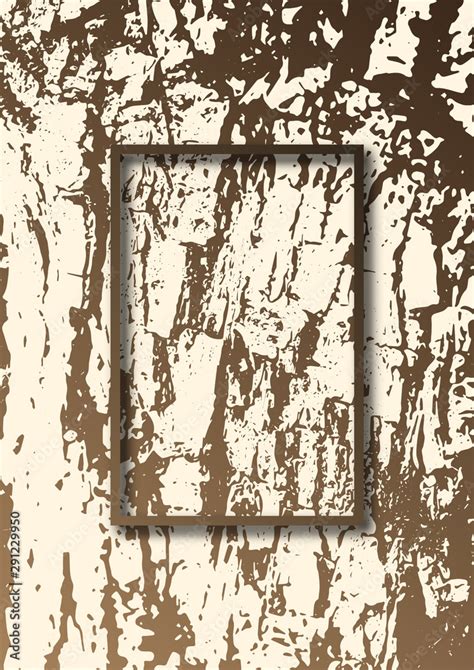 Abstract Grunge Wood Texture Rectangular Frame Template For Your