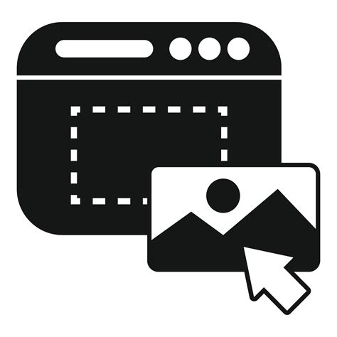 cursor clicking image icon overlaying web browser window with marquee