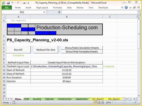 Free Excel Employee Capacity Planning Template Of Capacity Planning Spreadsheet Excel