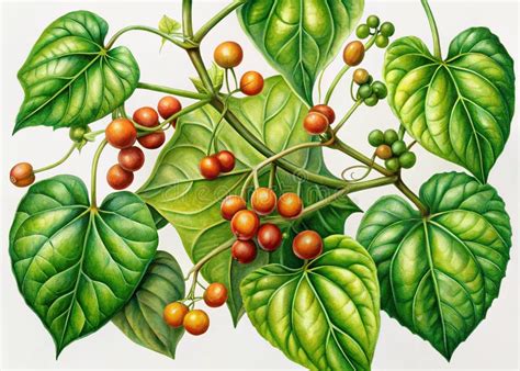 Cissus Quadrangularis Botanical Illustration A Detailed Look At The