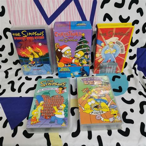 The Simpsons Vhs Bundle X 6 Christmas Bart Wars On Your Marks Get