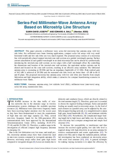 Pdf Series Fed Millimeter Wave Antenna Array Based On Microstrip Line Structure