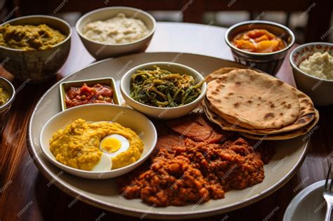 Traditional Ethiopian Breakfast Spread Yummy Delicious Ethiopian Food