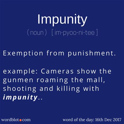 Examples Of Impunity