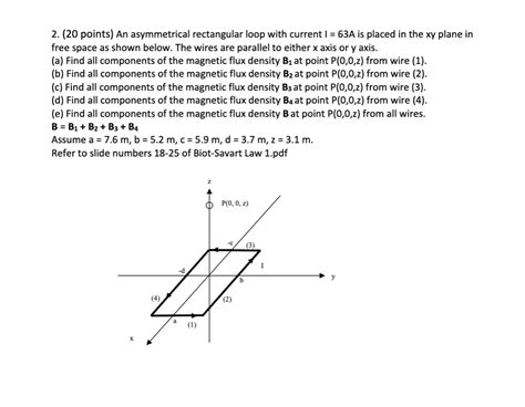 Solved Points An Asymmetrical Rectangular Loop With Chegg Com
