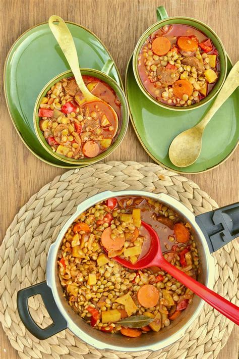 Spanish Lentil Stew With Vegan Chorizo Vegan On Board Recipes