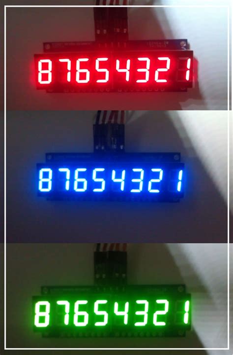 MAX 7219 With 8 Digit LED Display Module R G B Color EBay
