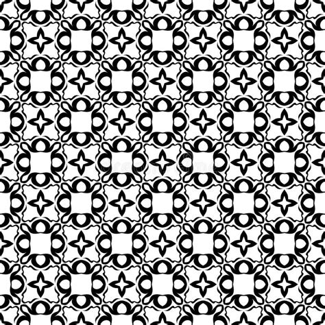 Vector Black Seamless Repeated Pattern On White Background Vector