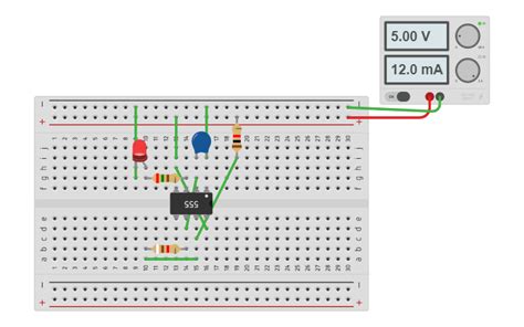 circuit design delay circuit using 555 timer tinkercad