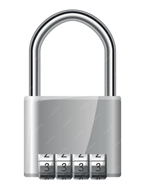 Premium Vector Code Padlock Lock With Combination Password Code