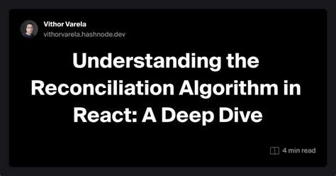 Vithor Varela On Linkedin Understanding The Reconciliation Algorithm