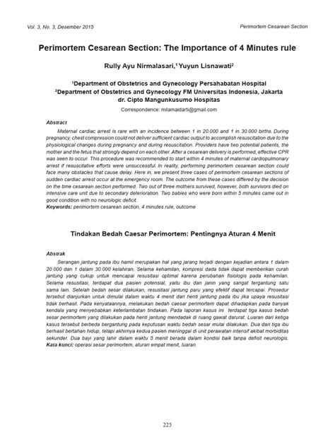 Perimortem Sc Pdf Caesarean Section Cardiopulmonary Resuscitation