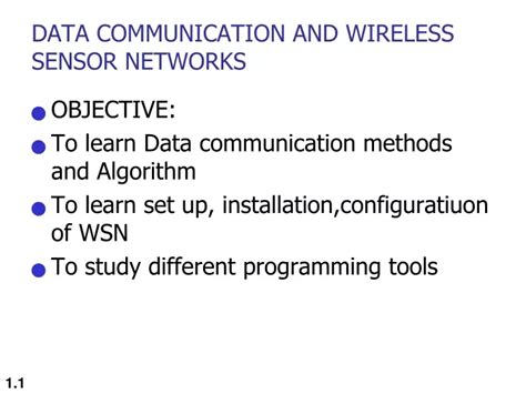 ppt data communication and wireless sensor networks powerpoint