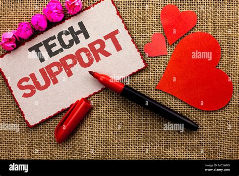Word Writing Text Tech Support Business Concept For Help Given By Technician Online Or Call