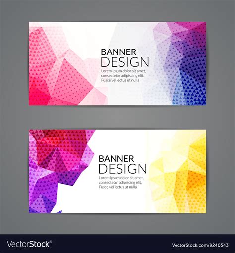 Set Of Polygonal Triangular Colorful Background Vector Image