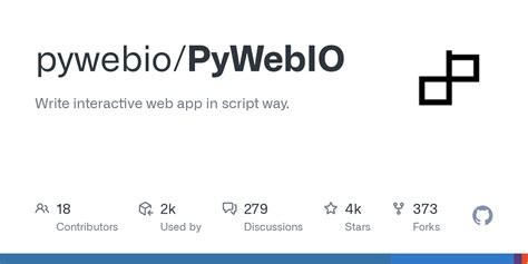 Github Pywebiopywebio Write Interactive Web App In Script Way