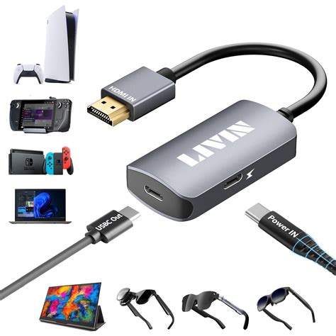 Hdmi To Usb C Adapter 4k 60hz Portable Monitor Ar Glasses Xreal One