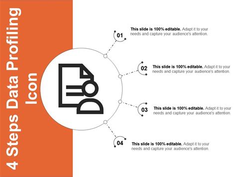 4 Steps Data Profiling Icon Powerpoint Slide Presentation Sample
