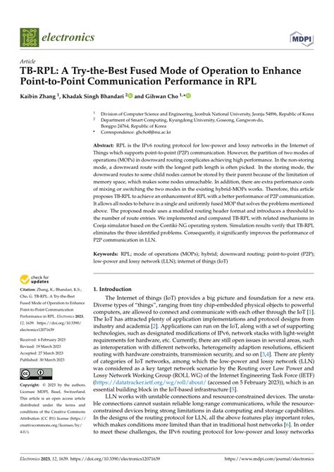 Pdf Tb Rpl A Try The Best Fused Mode Of Operation To Enhance Point