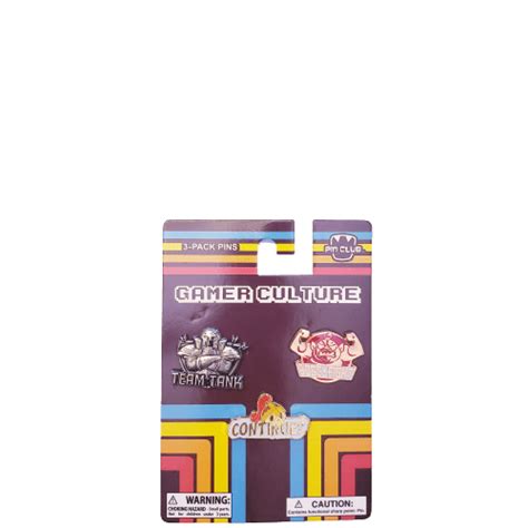 Pinclub Gamer Culture Enamel Pins 3 Pack Collective Hobbees