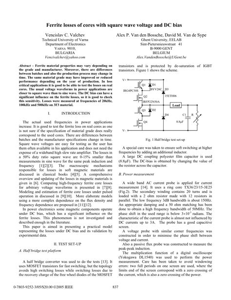 pdf ferrite losses of cores with square wave voltage and dc bias
