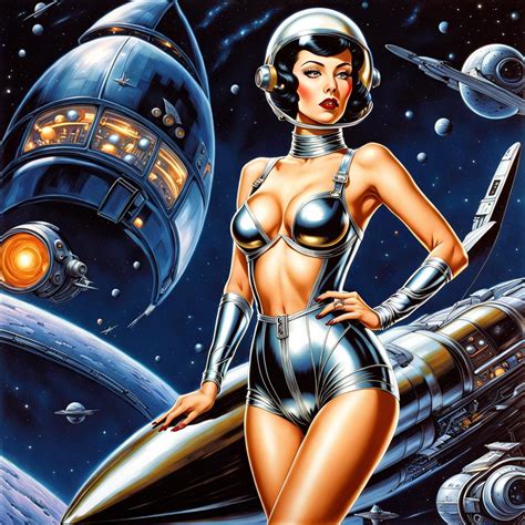 Retro Scifi Pinup Girl 004 By Denisew67 On Deviantart