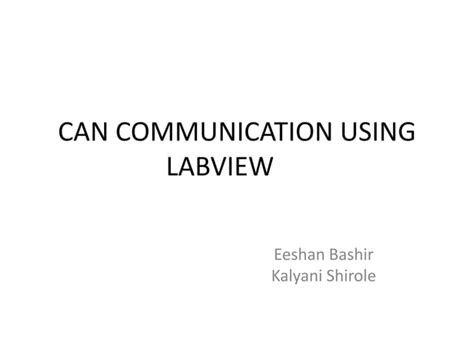 Can Communication Using Labview Pptx