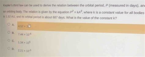 solved kepler s third law can be used to derive the relation between