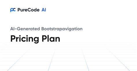 Build Great Bootstrapavigation Pricing Plan Components Faster Using Ai