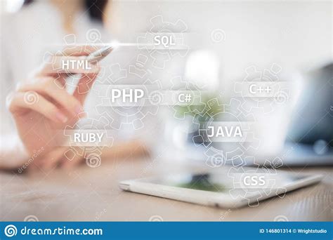 Concepto De Las Herramientas De Desarrollo Web En La Pantalla Virtual Lenguaje De Programaci?n Y ...