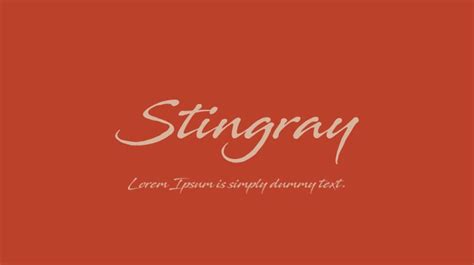 Stingray Font Download Free For Desktop And Webfont