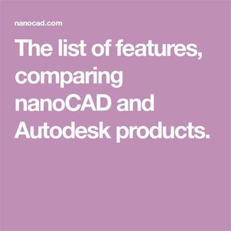 Comparison Of Nanocad And Autodesk Cad Software