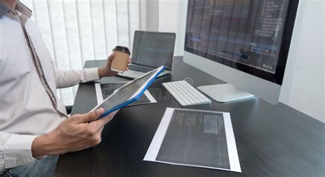 Programmer Man Working With Computer Programming Professional