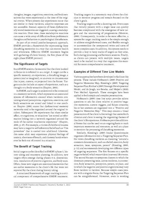 Emdr Treatment Plan Pdf 110306 Emdr Target Sequence Plans