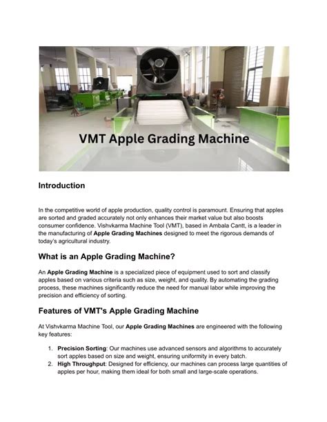 Ppt High Performance Apple Grading Machine Precision Sorting Solutions Powerpoint