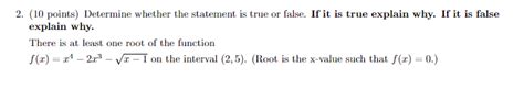 solved 2 10 points determine whether the statement is