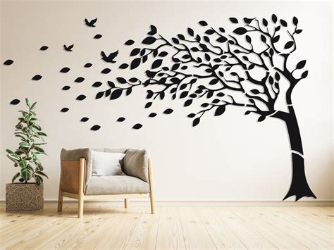 Boom Houten Muur Decor Levensboom Grote Boom Kunst Aan De Muur Eiken