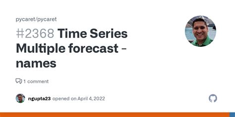 time series multiple forecast names · issue 2368 · pycaret pycaret · github