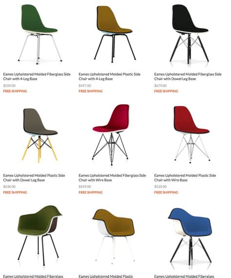 Eames Chairs In Various Styles And Colors