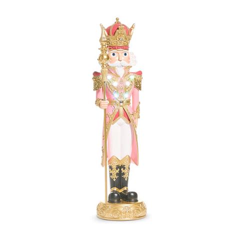 Pre Order Raz 20 Lighted Pink Nutcracker W Staff 4501677