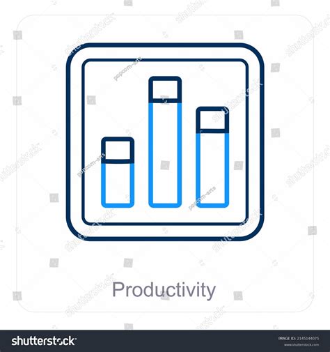 Productivity Bar Graph Icon Concept Stock Vector Royalty Free 2145144075 Shutterstock